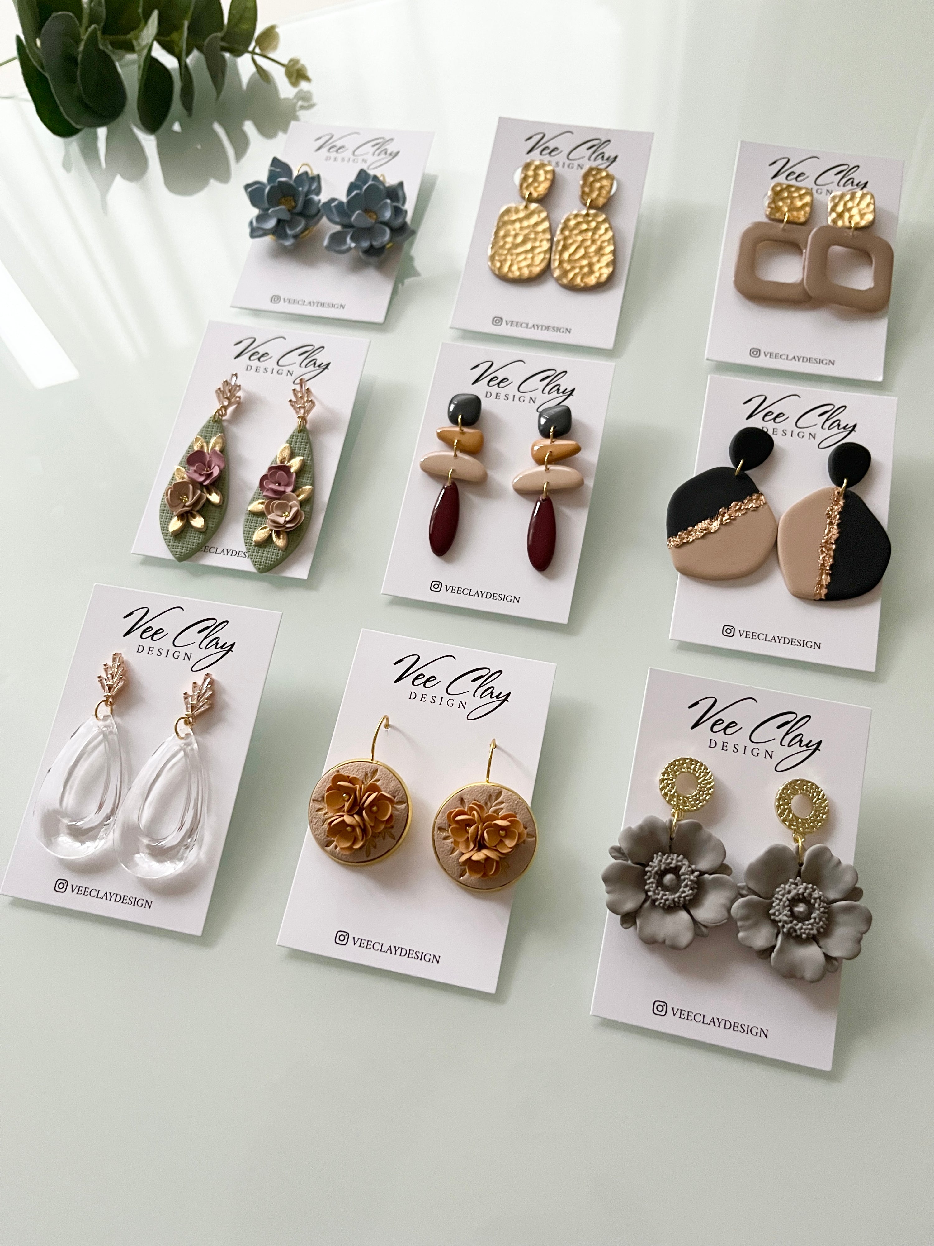 Vee Clay Design Polymer Clay Earrings, Clay Cutters, Tools & Textures