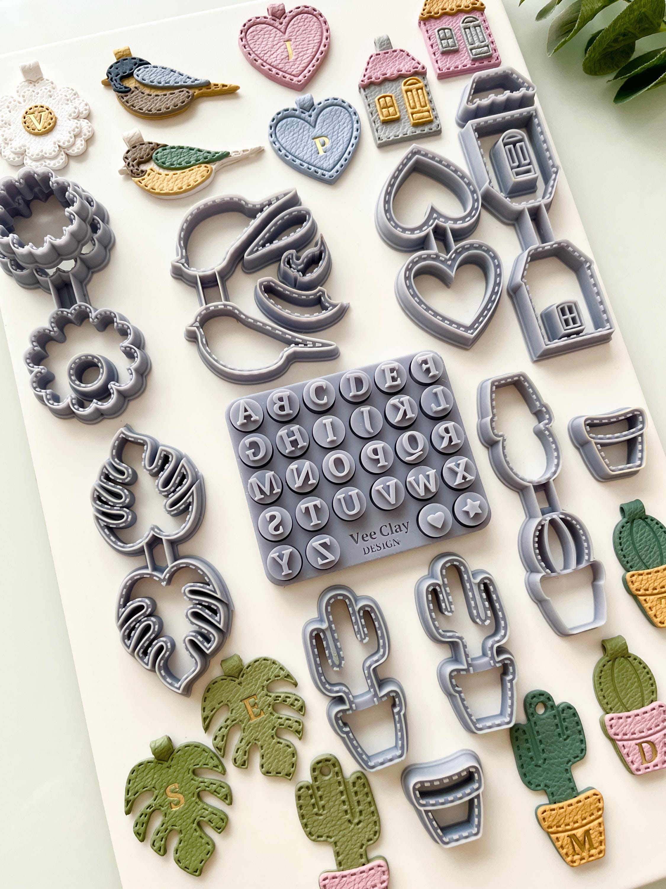 Vee Clay Design Polymer Clay Earrings, Clay Cutters, Tools & Textures