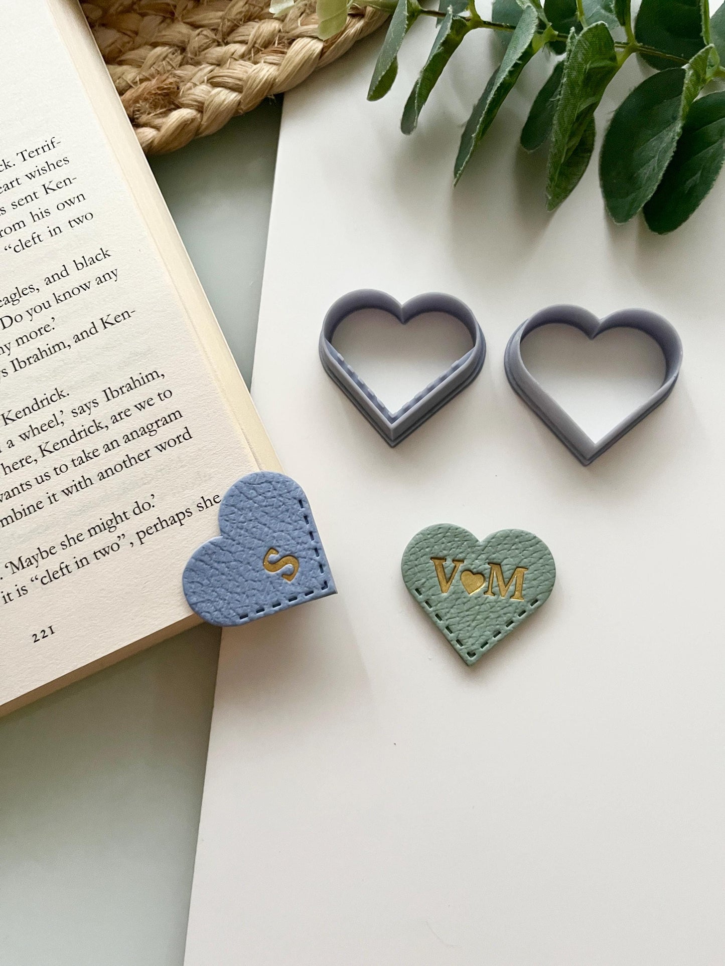 Heart Corner Bookmarks – Vee Clay Design